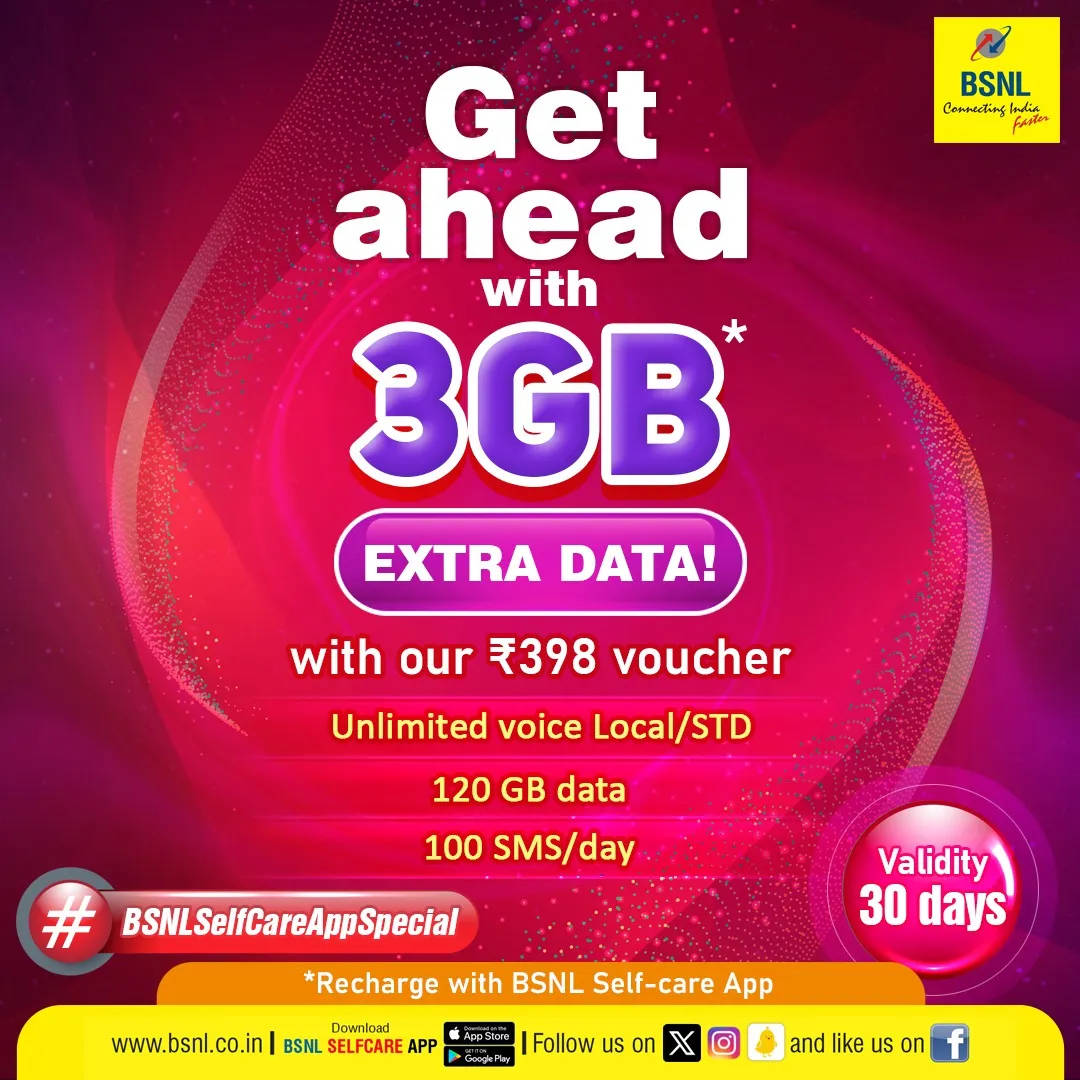 BSNL এর অসাধারণ অফার, এই রিচার্জে ফ্রিতে পাওয়া যাচ্ছে 3GB ডেটা - 91Mobiles Bengali