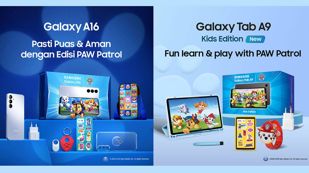 Samsung Rilis HP Galaxy A16 dan Tablet Tab A9 Bertema PAW Patrol, Cocok ...