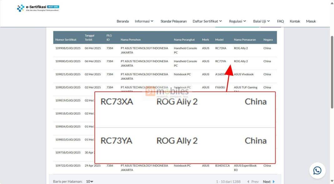Asus ROG Ally 2 Diduga Segera Rilis di Indonesia, Dapat Sertifikat ...