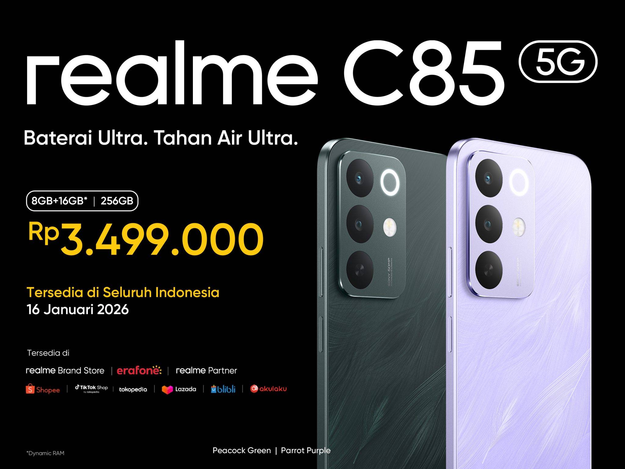 Realme C85 Versi 5G Rilis di Indonesia, Ini Spesifikasi dan Harganya ...