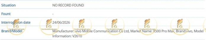 Vivo X500 Pro Max IMEI डेटाबेस में हुआ स्पॉट, मिल सकता है 200MP कैमरा ...