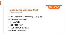 Samsung Galaxy M31 - Full Specifications & Price in India (12th May ...
