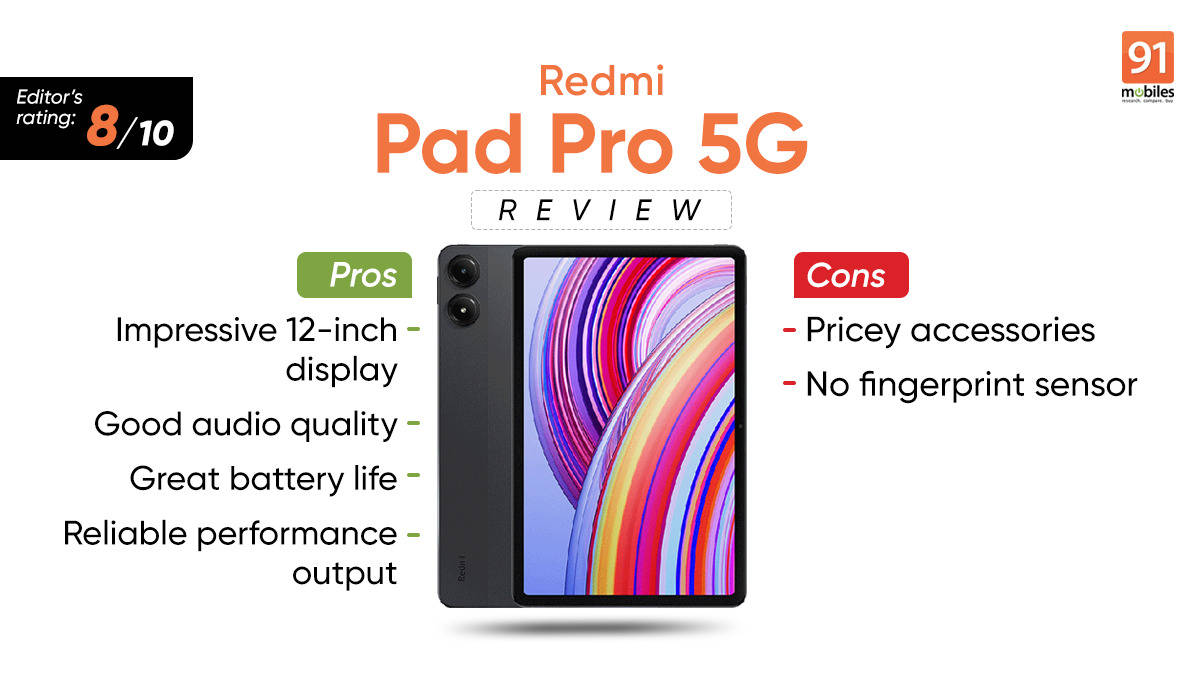 Redmi Pad Pro 5G review: a versatile mid-range tablet | 91mobiles.com