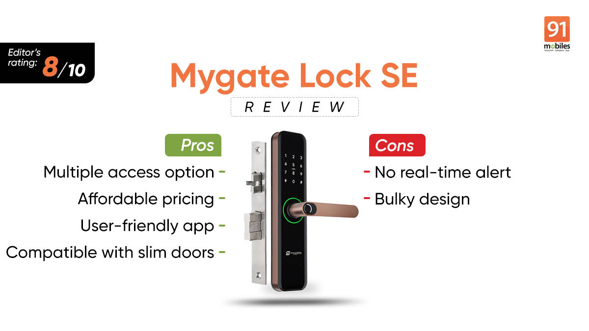 Mygate Lock SE review: affordable smart lock for the masses/ affordable ...