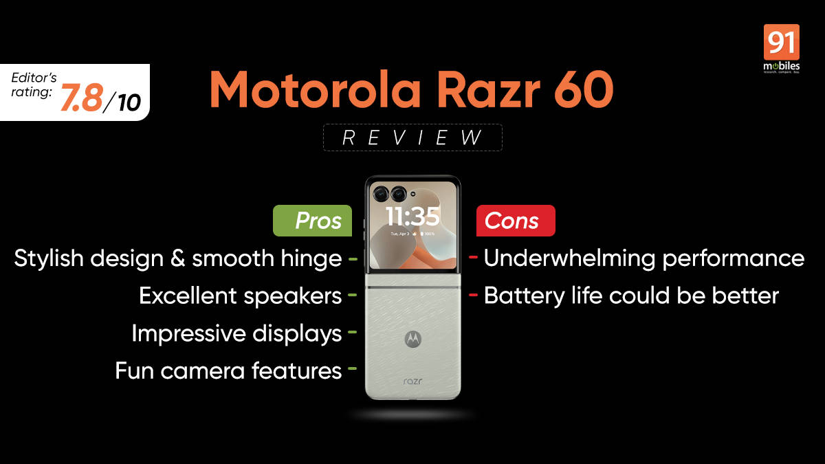 Motorola Razr 60 Review - Pros and cons, Verdict | 91Mobiles