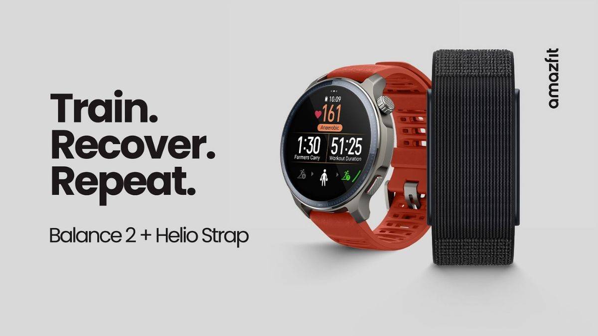 Amazfit Helio Strap screenless fitness tracker and Balance 2 smartwatch ...