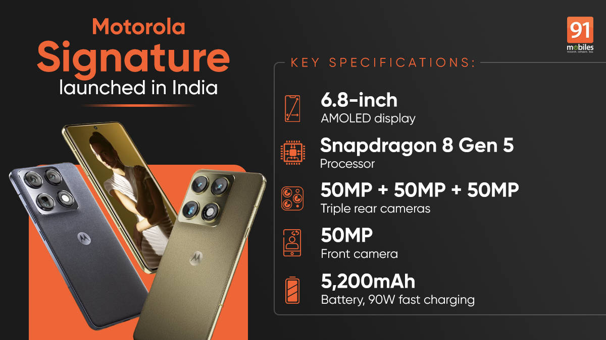 Motorola Signature launched in India, brings flagship-grade specs ...