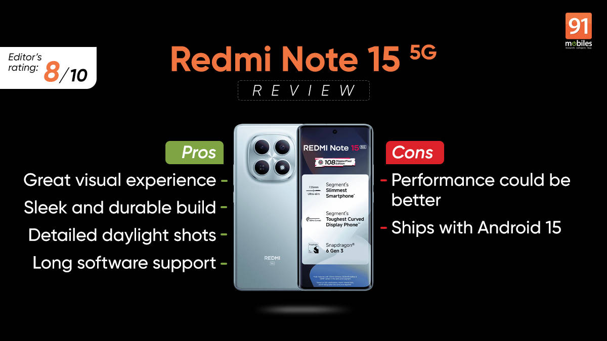 Redmi Note 15 launched in India with 108MP camera, Snapdragon 6 Gen 3 ...