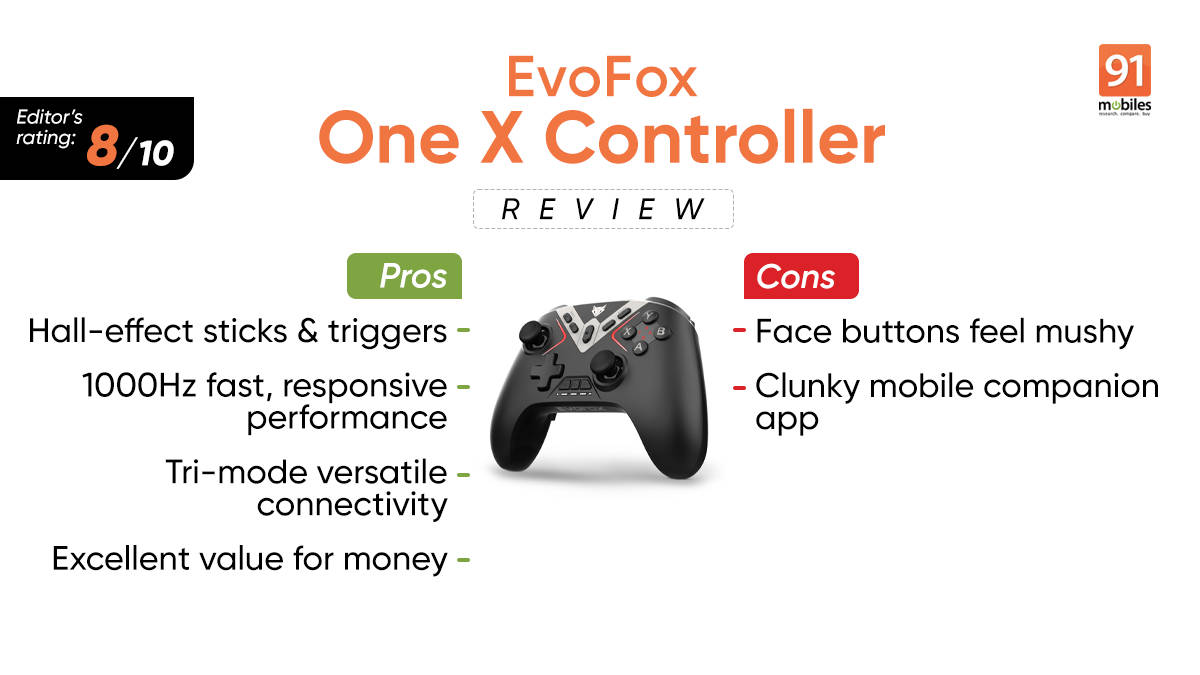 EvoFox One X Review: A Surprisingly Serious Controller | 91mobiles.com