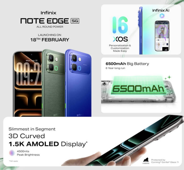 Infinix Note Edge 5G India launch set for February 18th, key specs ...