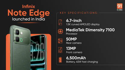 Infinix Note Edge launched in India, offers 3D curved display and 6 ...