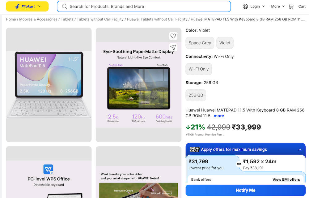 Huawei confirms India tablet comeback after 5 years with MatePad 11.5 ...