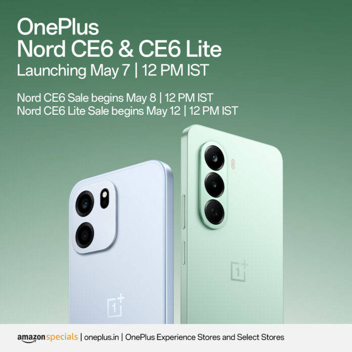 OnePlus Nord CE 6, Nord CE 6 Lite India sale dates officially revealed