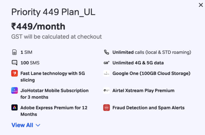 Airtel Priority Postpaid with faster and more stable 5G connectivity ...