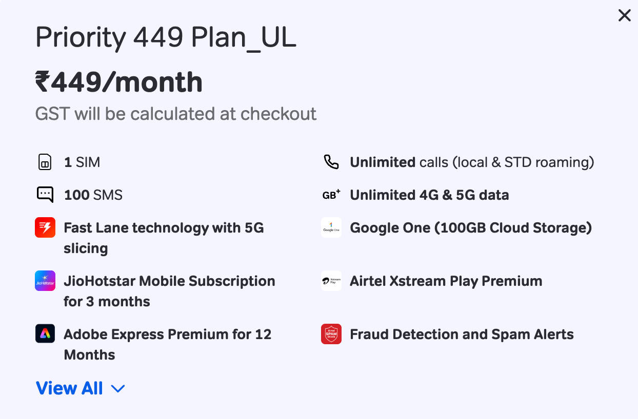 Airtel Priority Postpaid with faster and more stable 5G connectivity ...