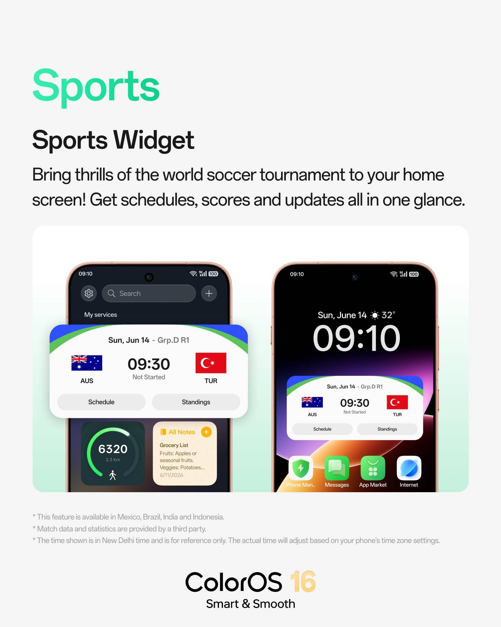 ColorOS 16 brings Sports Widget, Audio Sharing, enhanced weather app ...